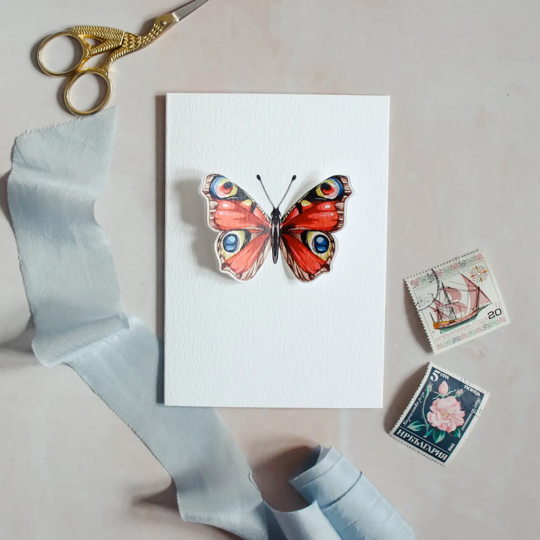 Peacock Butterfly Pop Out Card | Sophie Brabbins | Stationary | Note ...