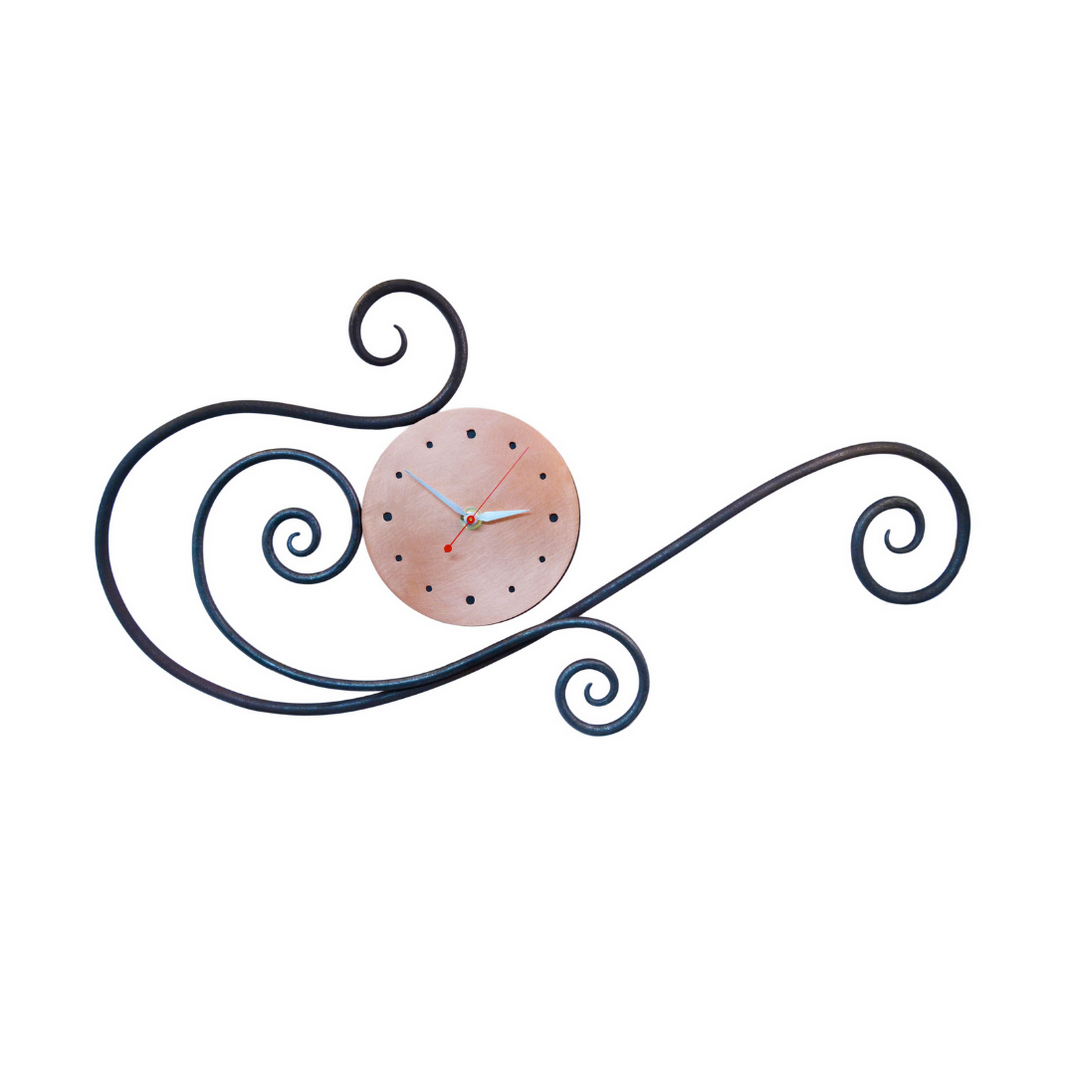 Blackthorne Forge Asymmetrical Scroll Wall Clock | Home | Northampton ...