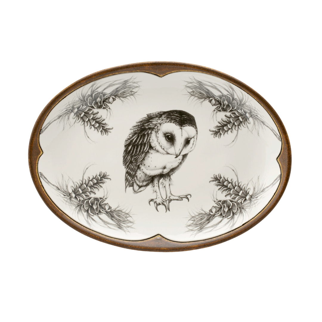Barn Owl Small Oval Platter | Laura Zindel | Ceramics | Tabletop ...