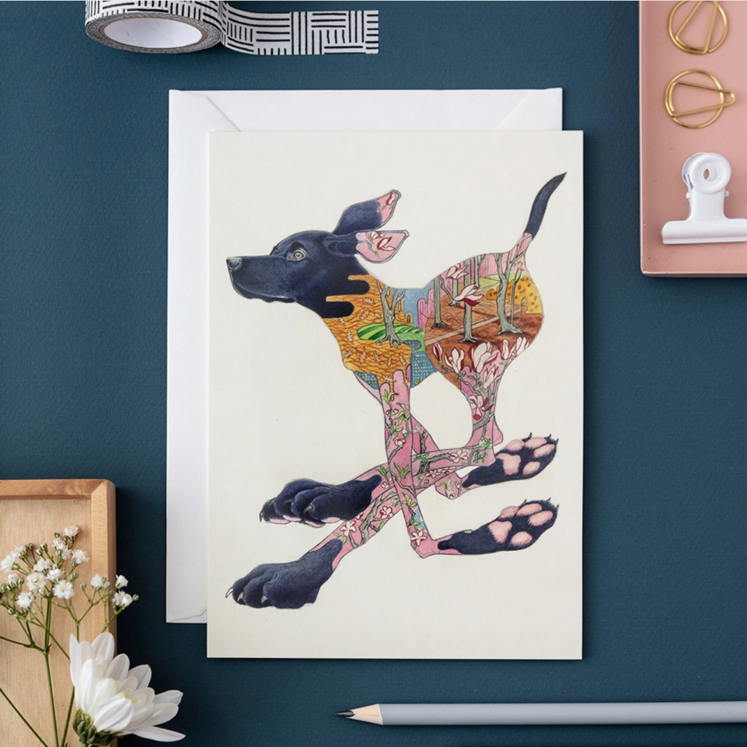 Daniel Mackie Black Labrador Note Card | Stationary & Gifts ...
