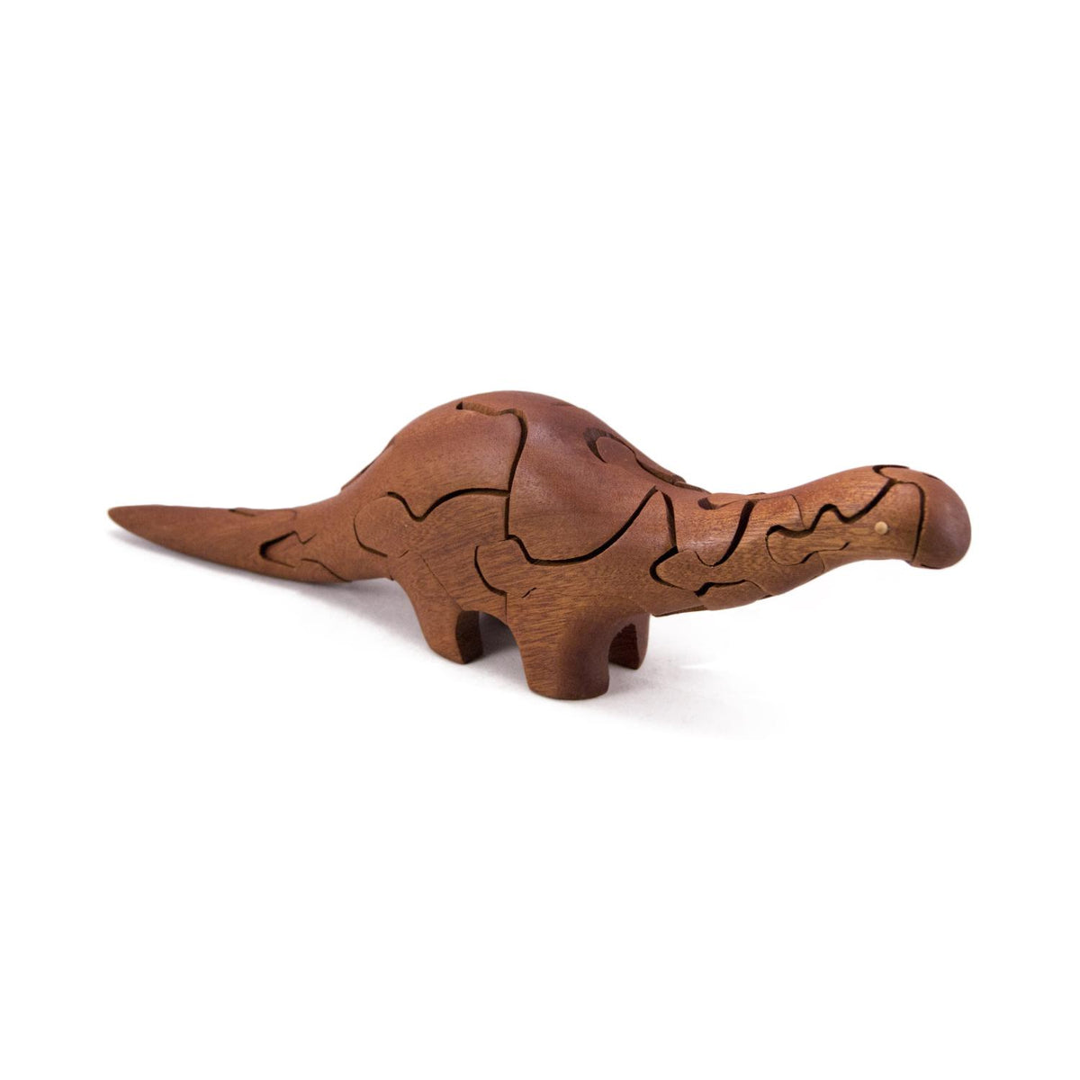 Brontosaurus with Egg Puzzle in Mahogany – beryl