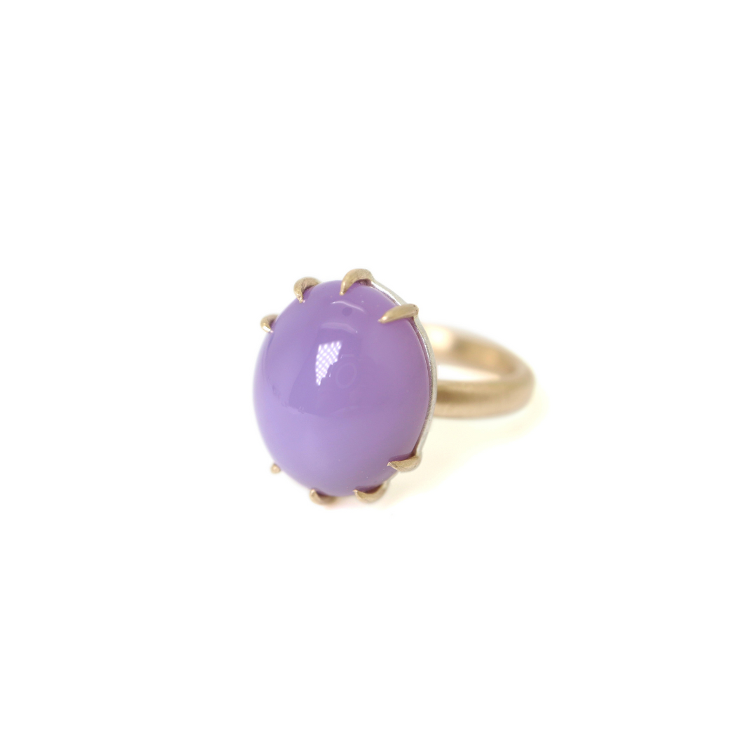 Budding Lilac Chalcedony Vanity Ring | Hannah Blount | Handmade Jewelry ...
