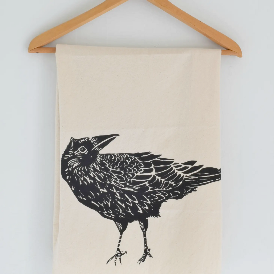 Crow Tea Towel in Black | Hearth & Harrow | Homegoods | Tabletop ...
