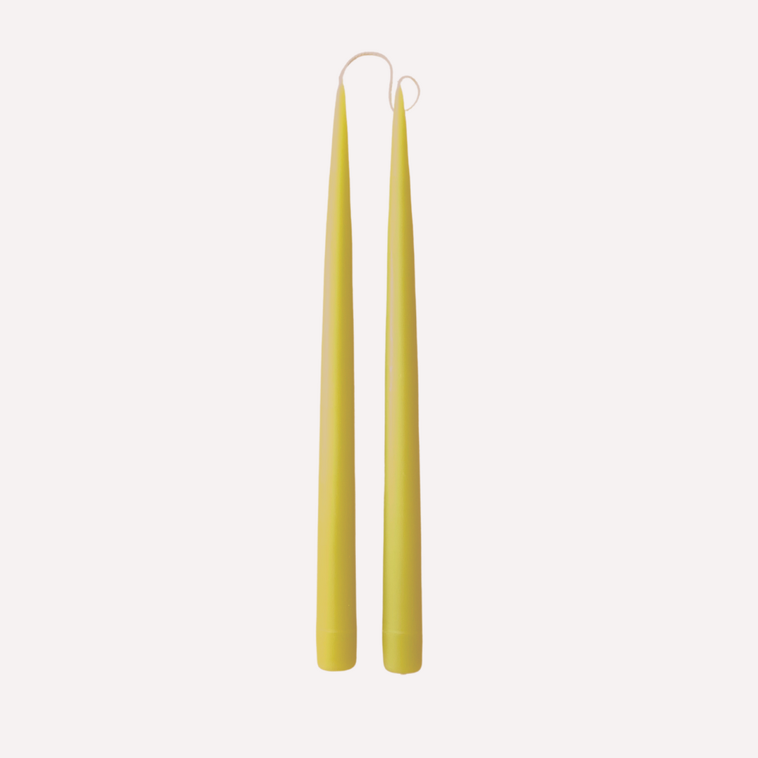 Tapered Candles in Chartreuse | Danica Design | Handmade | Homegoods ...