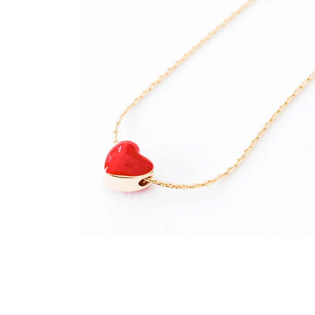 Tiny Red Heart 17" Necklace – beryl